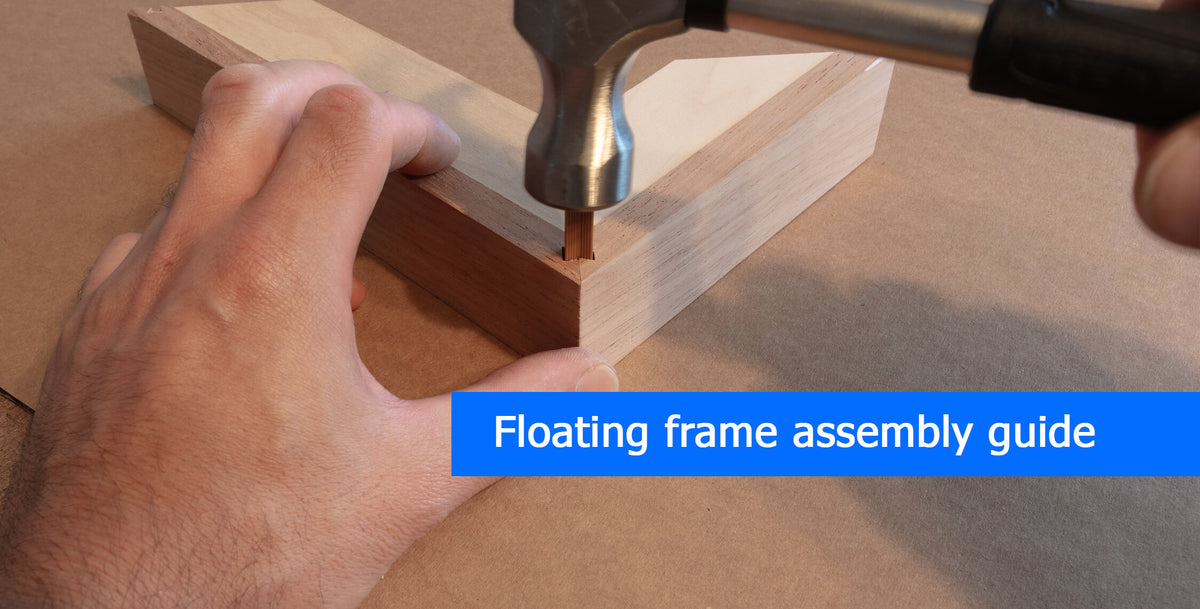 Floating frame assembly guide on dovetail keys